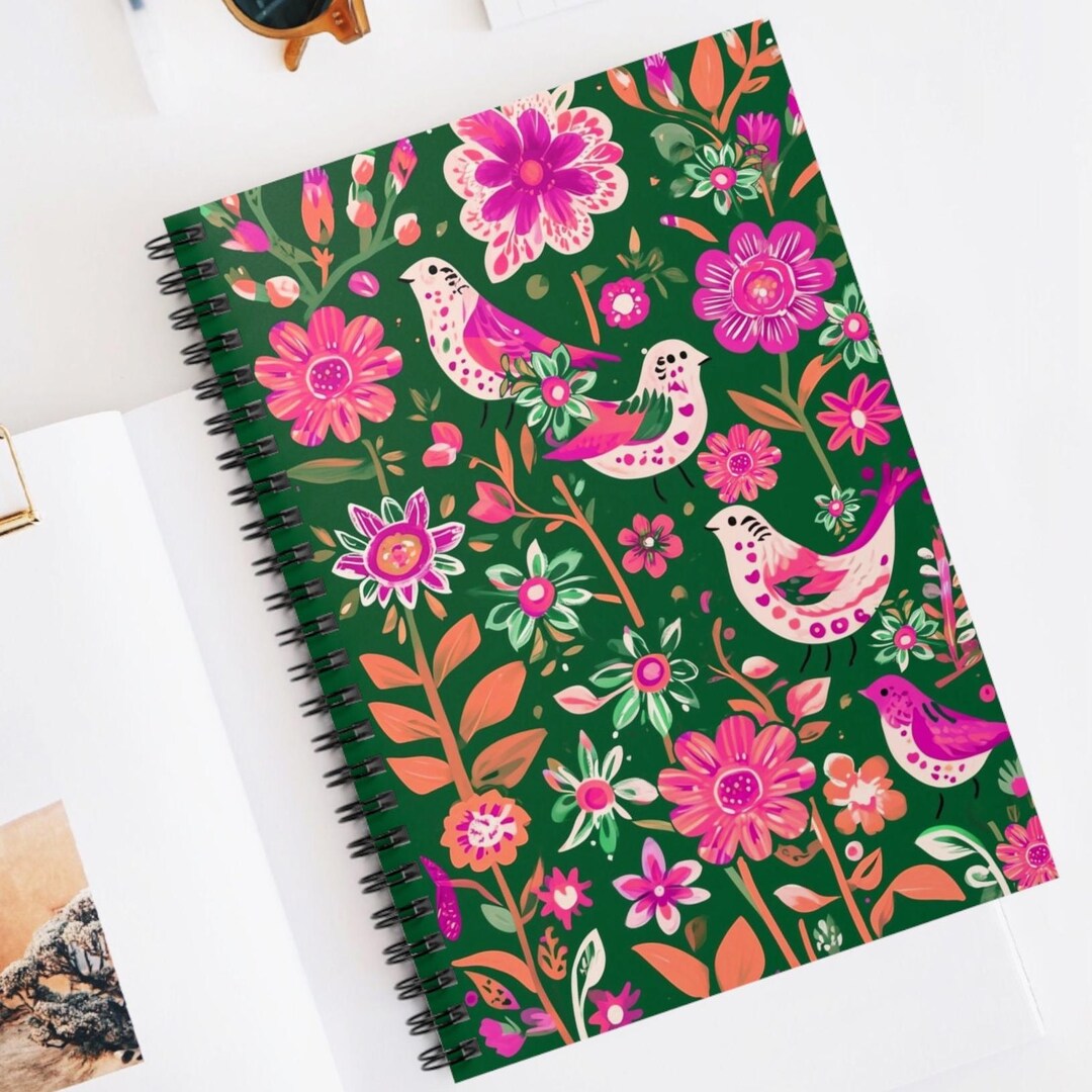 Folk Art Journal, Cottagecore Notebook, Ruled, Back to School Gift ...