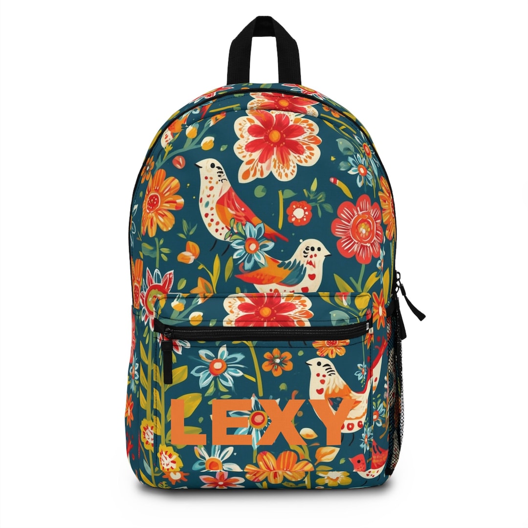 Folk Art Cottagecore Custom Backpack, Personalized Backpack, Back to ...