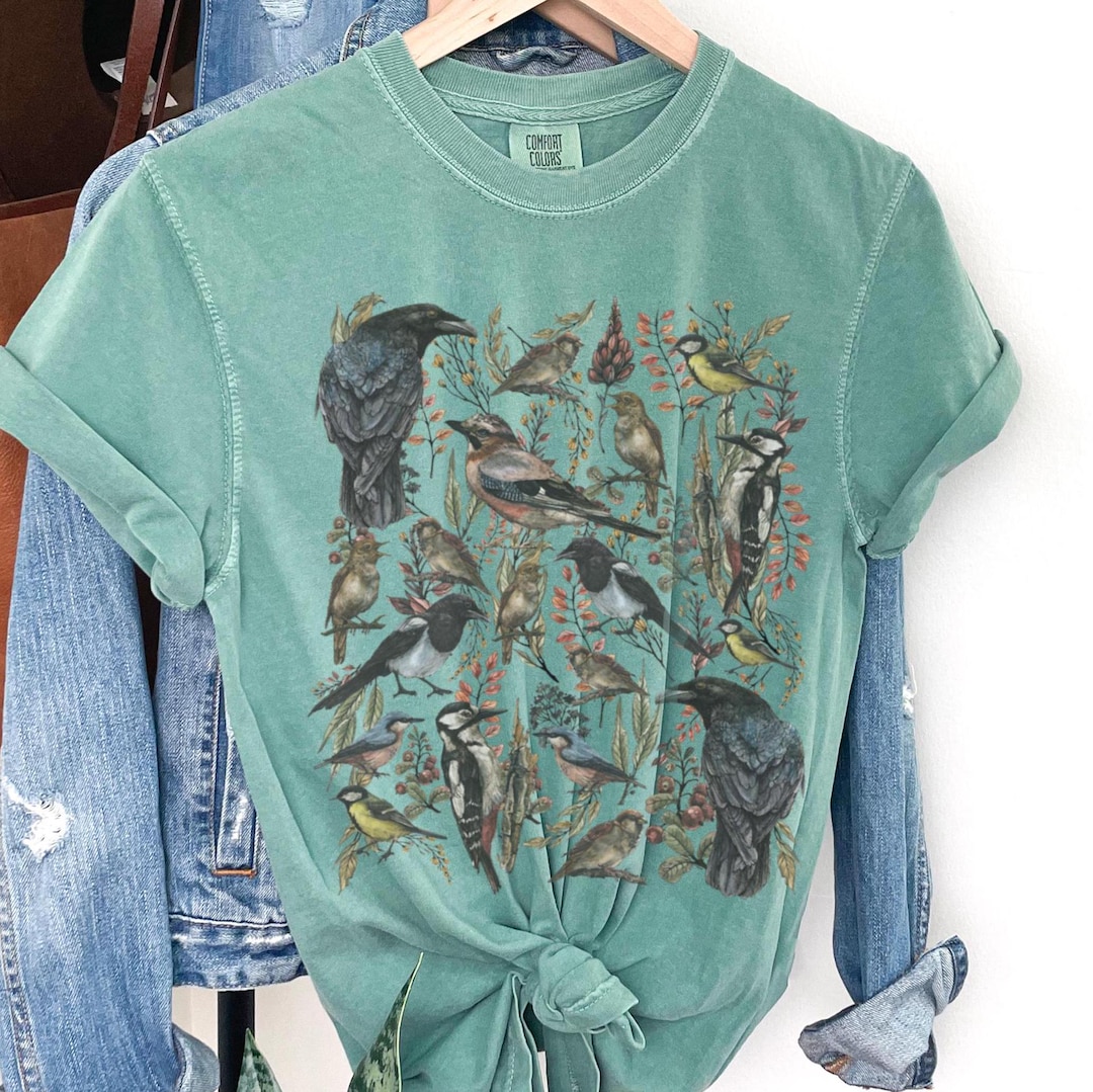 Boho Bird Shirt, Cottagecore T Shirt, Comfort Colors Tshirt, Naturecore ...
