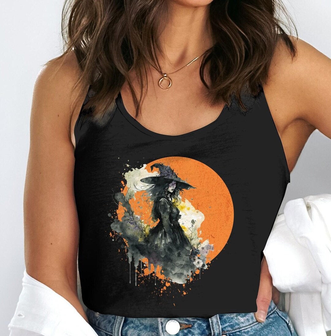 Witch Tank Top, Halloween Witch Tank, Magic Witch Tank, Halloween Shirt ...