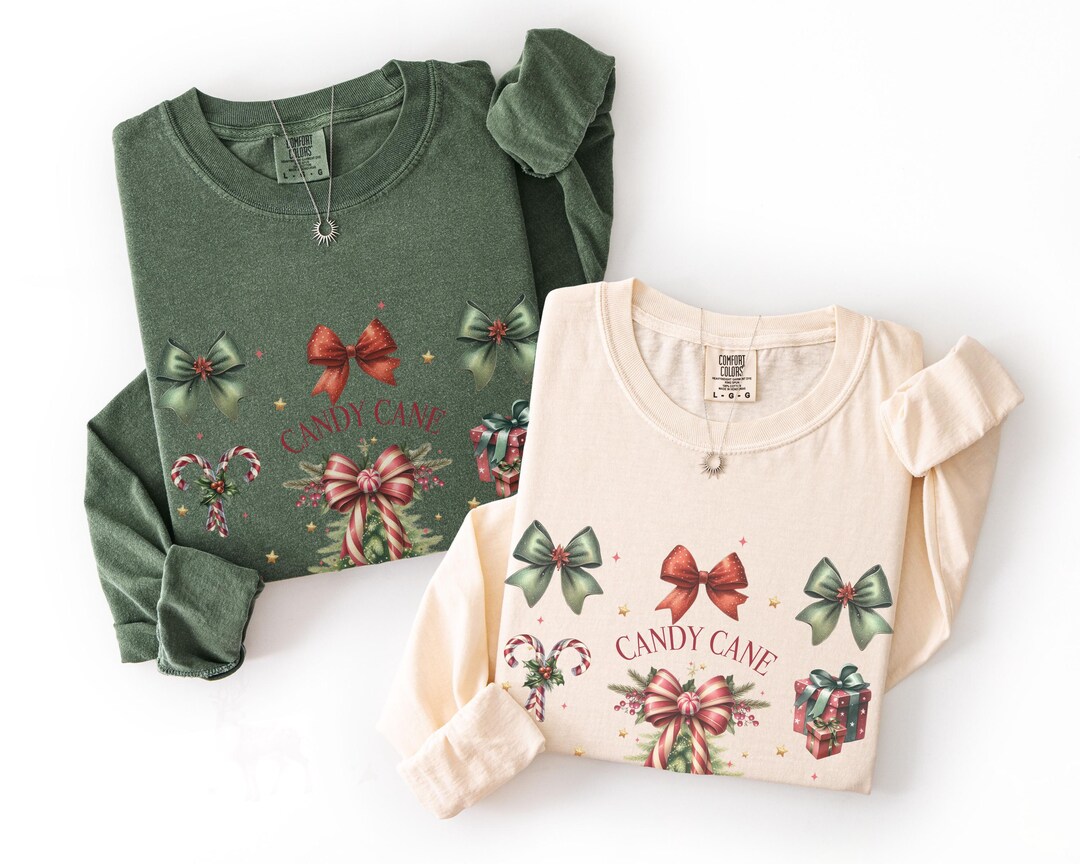 Candy Cane Social Club COQ Christmas Comfort Colors Long Sleeve T-shirt ...