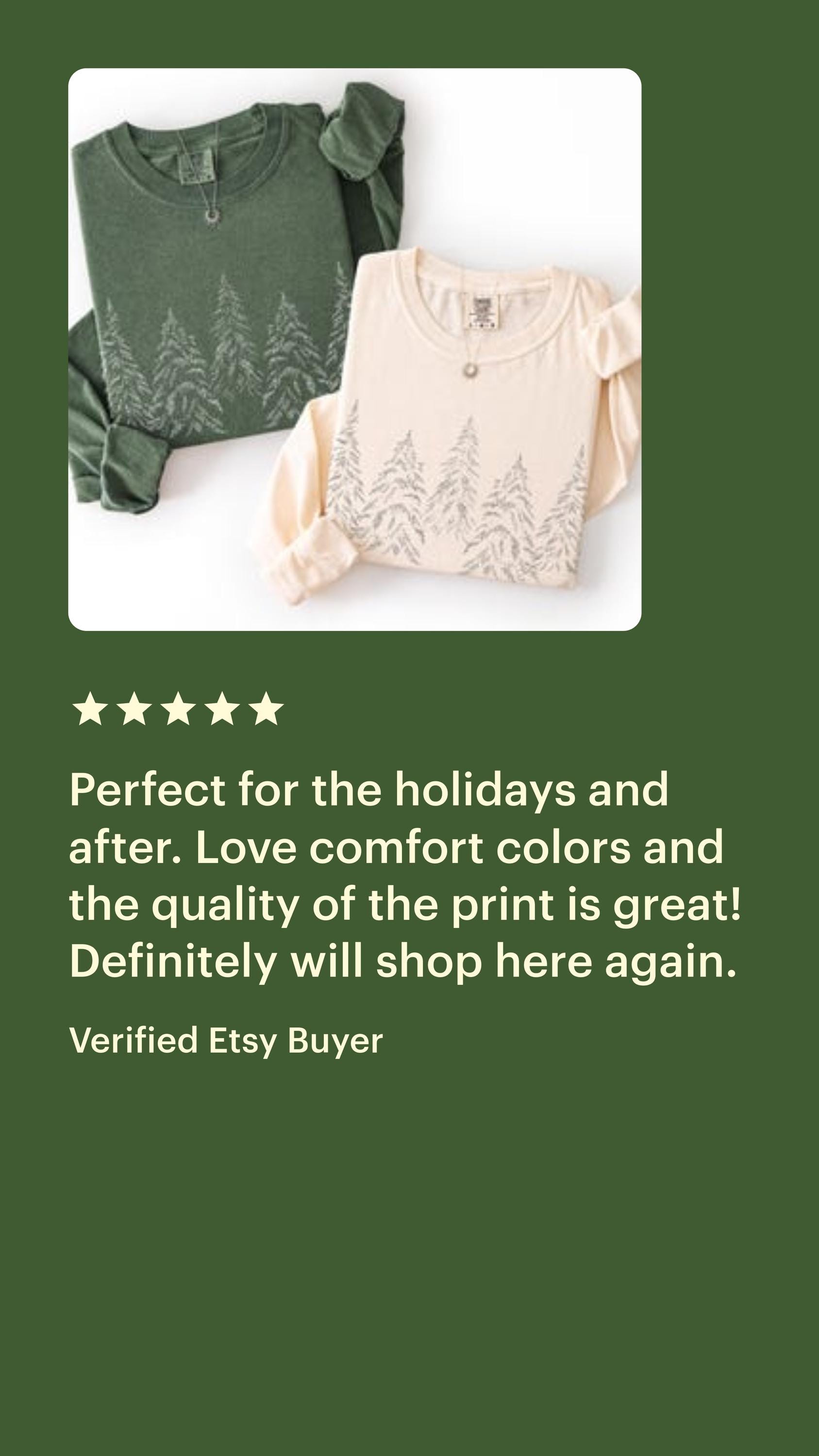 Snow Tree Long Sleeve Comfort Colors ® T Shirt, Wintercore Minimalist ...
