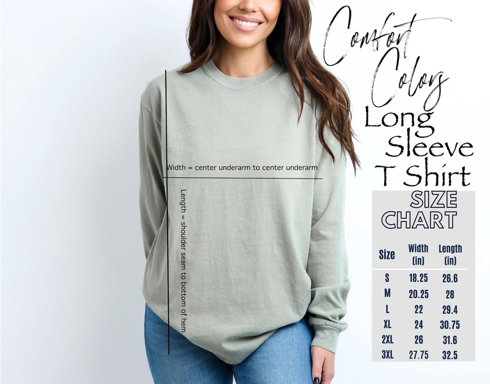Snow Tree Long Sleeve Comfort Colors ® T Shirt, Wintercore Minimalist ...