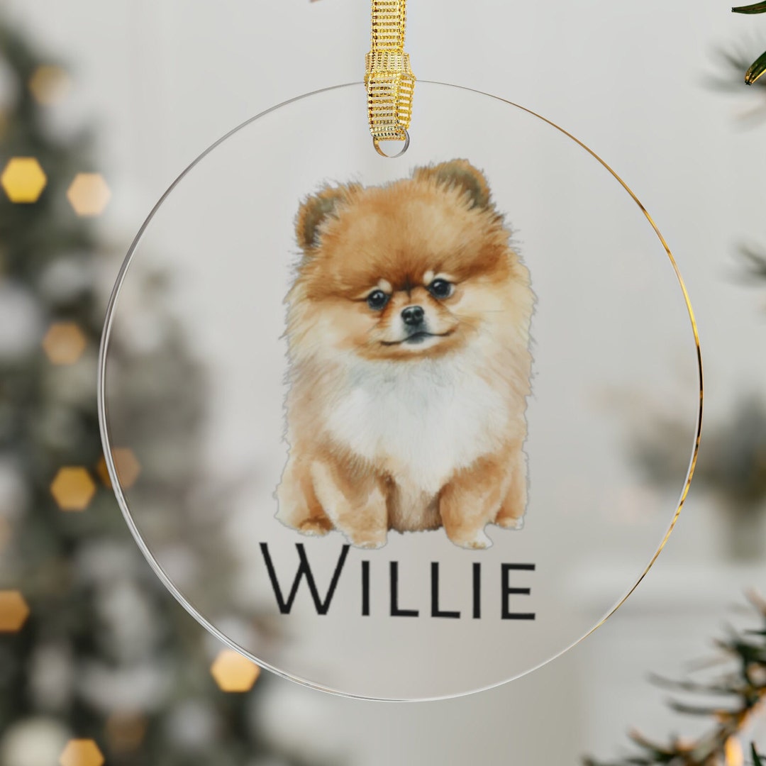 Personalized Pomeranian Dog Ornament, Personalized Dog Ornament, Custom ...