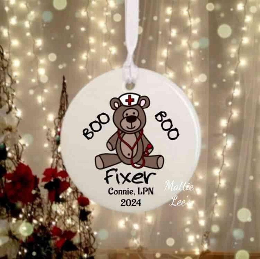 Boo Boo Fixer Personalized. Nurse Ornament, RN, LPN, Nurses Week Gift ...