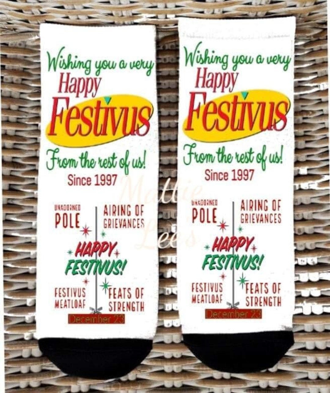 Happy Festivus Theme Custom Adult Dress Ankle Socks . Happy Festivus ...