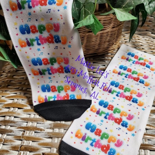 Birthday Socks - Etsy