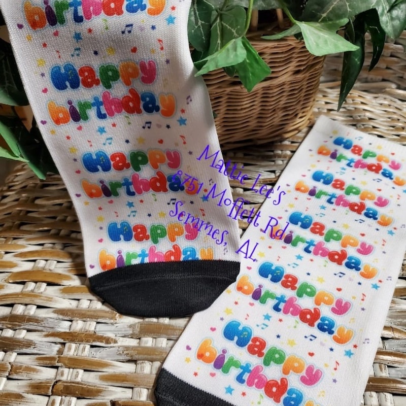Birthday Socks - Etsy