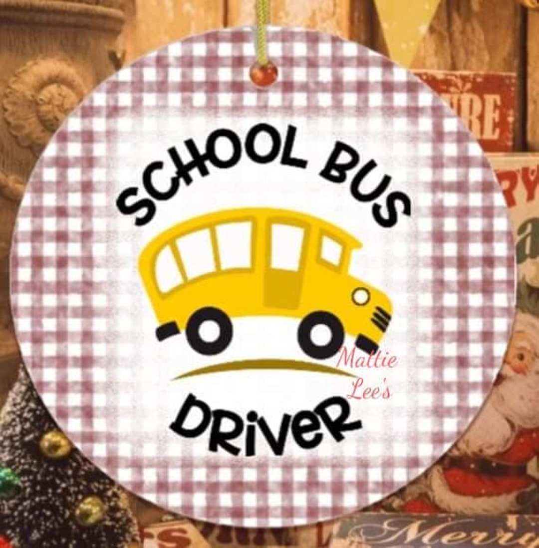 School Bus Driver. Sublimation Ceramic Type Christmas - Etsy