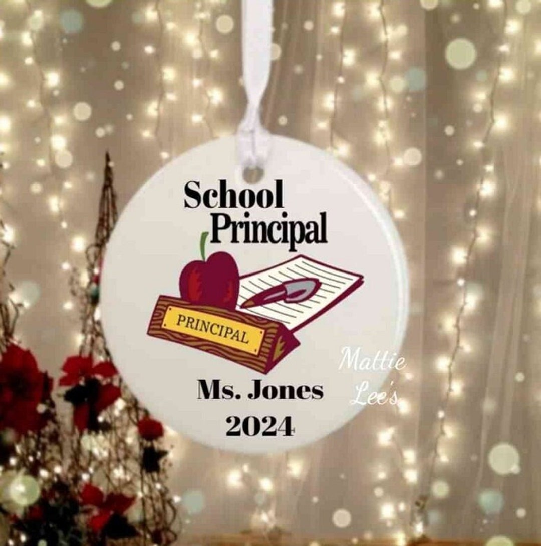 School Principal Sublimation Ceramic Type Christmas Ornament. Comes ...