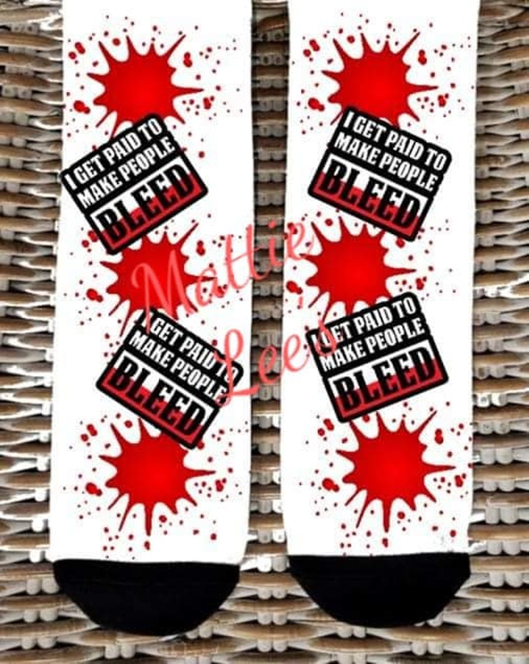 Phlebotomist Ankle Socks, Custom Name Medical Vein Stabber Gift - Etsy