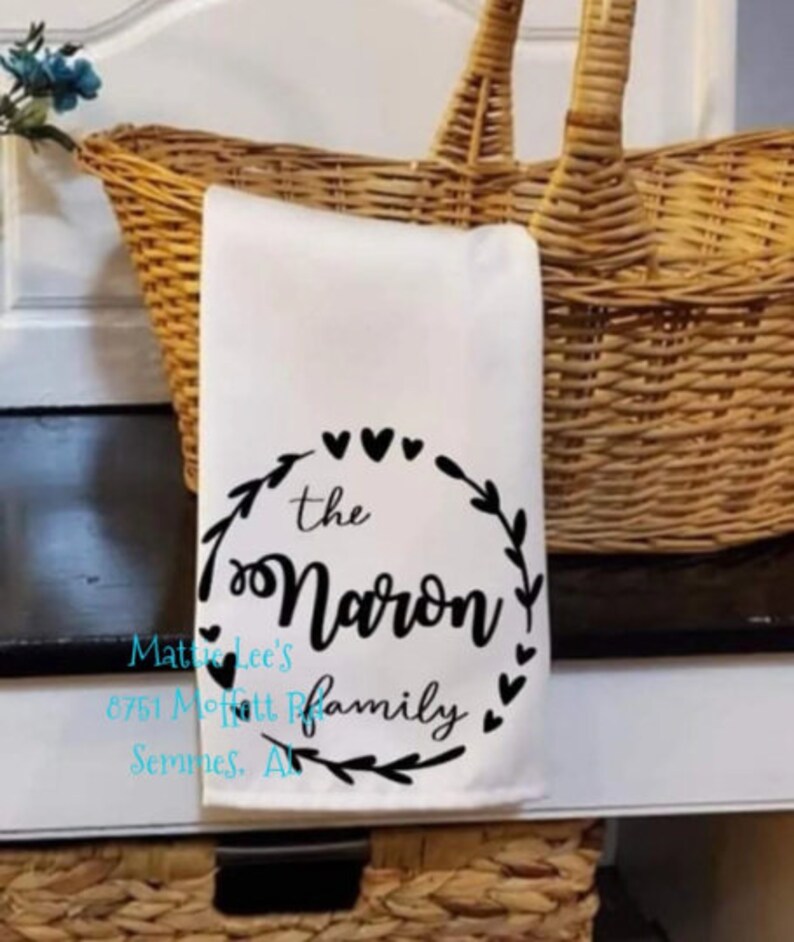 Custom Kitchen Towel Personalized. 5 Styles to Choose From. - Etsy