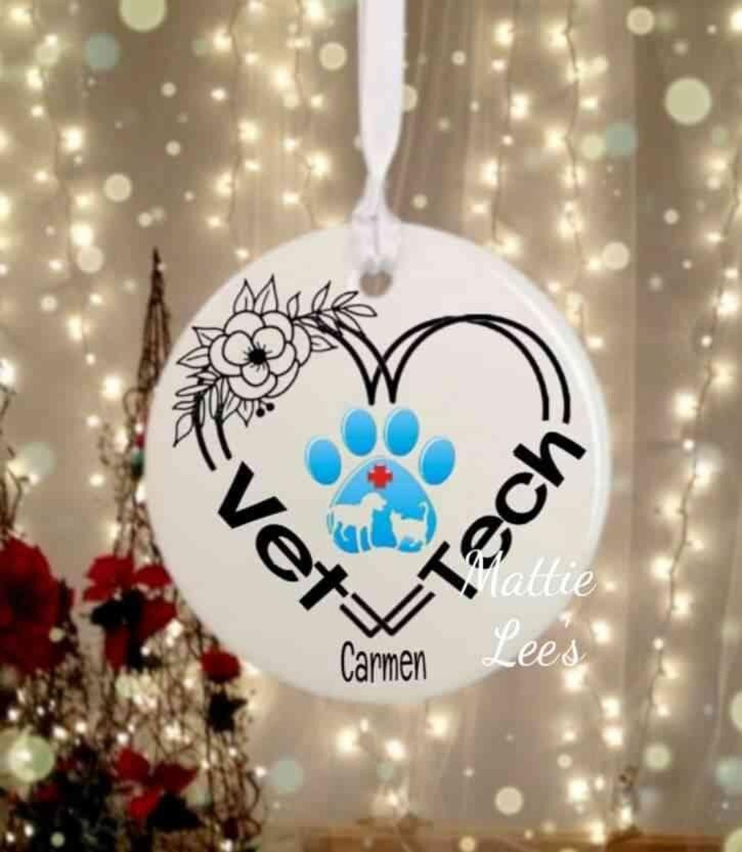 Vet Tech. Personalized Name & Date. Comes With Free Gift Box ...