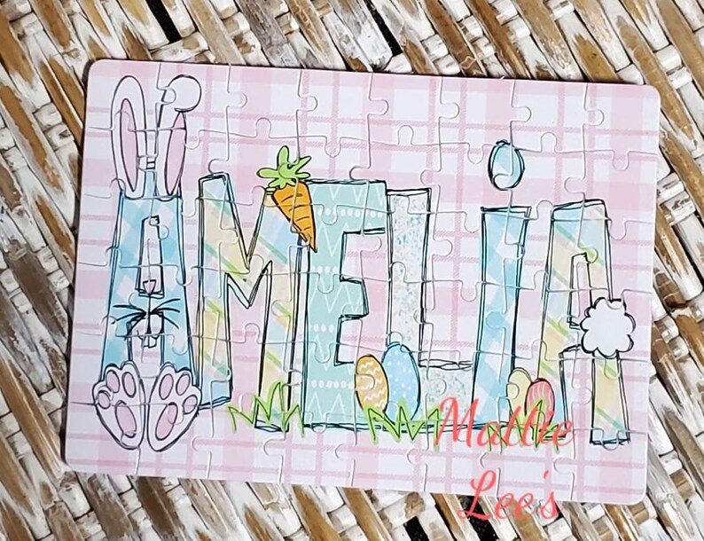 Easter Name Puzzle - Personalized Puzzle. 48 or 120 Pieces. 2 Sizes ...