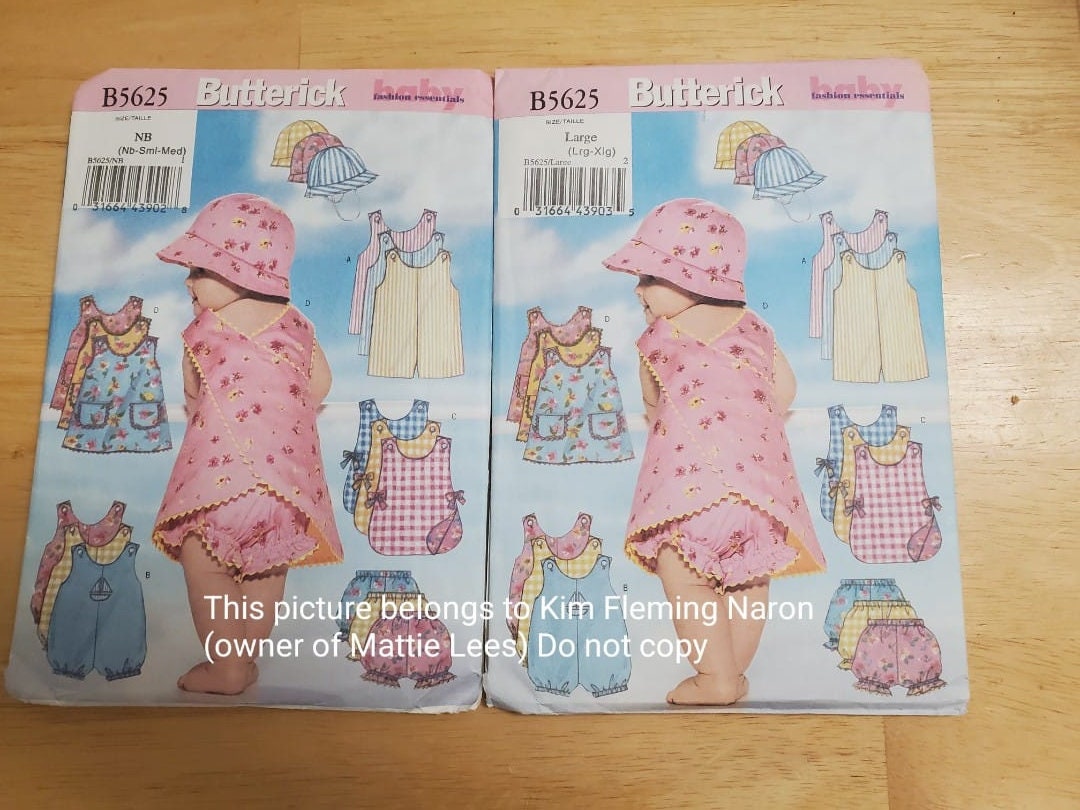 Butterick B5625 Baby Romper, Jumper, Hat, Bloomers, Summertime. You ...