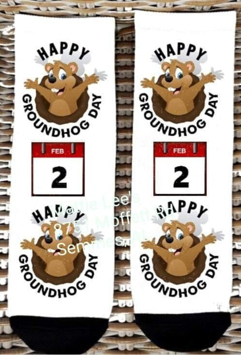 Groundhog Day Ankle Socks, Potomac Phil, February 2nd - Etsy