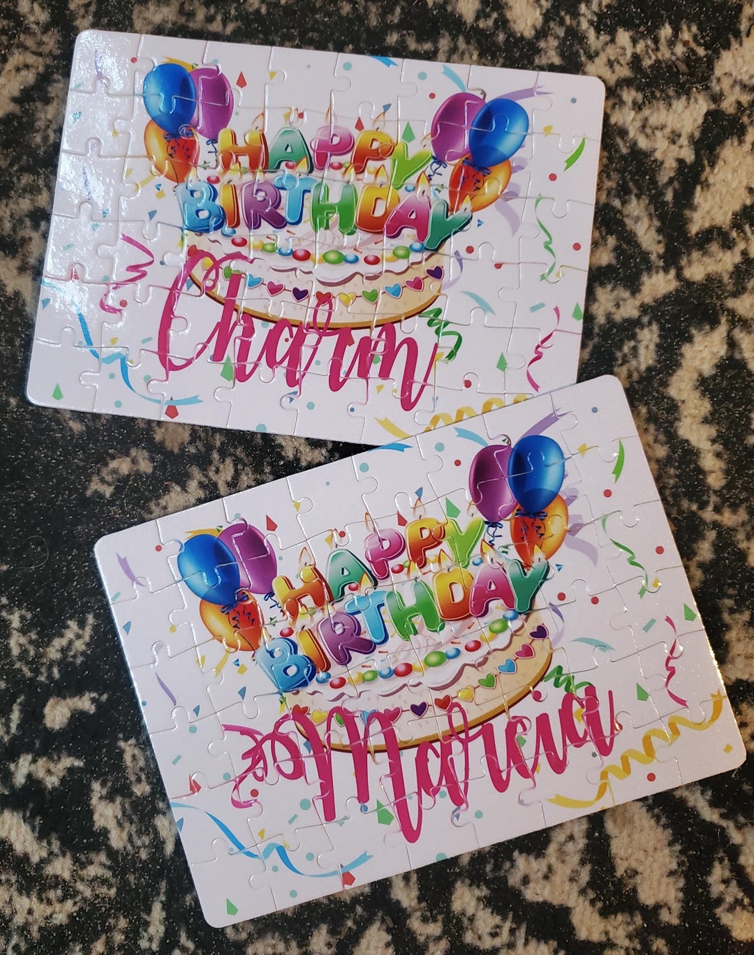 Personalized Puzzle Happy Birthday Theme Name Puzzle. 48 or 120 Pieces ...