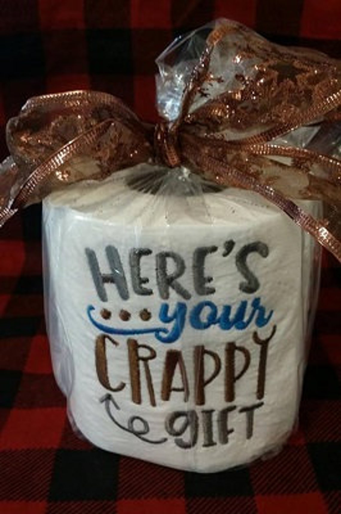 Monogrammed Here's Your Gift Toilet Paper Gag Gift Dirty - Etsy