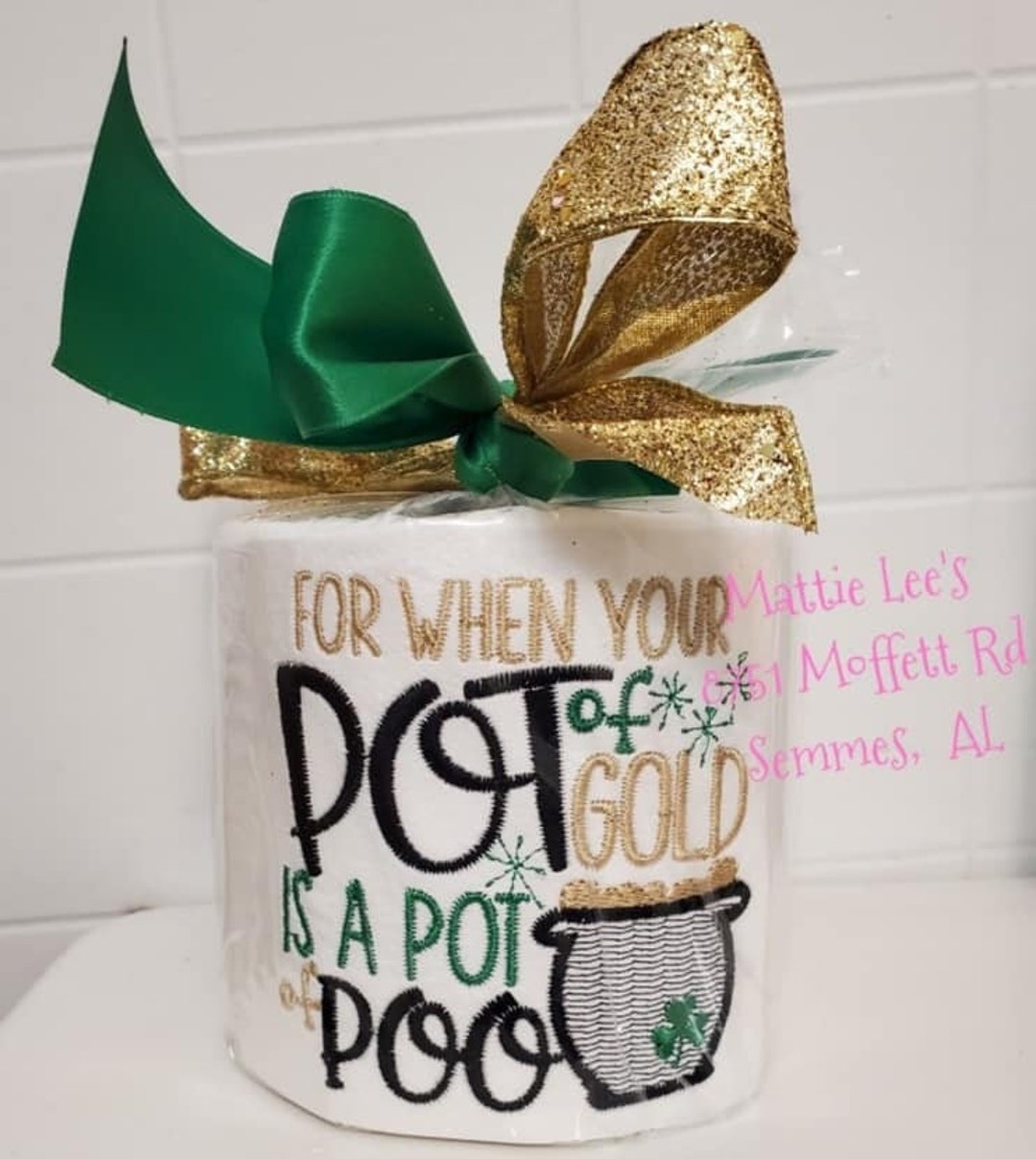 Monogrammed Funny Toilet Paper. St Patty's Day Poo Toilet Paper ...