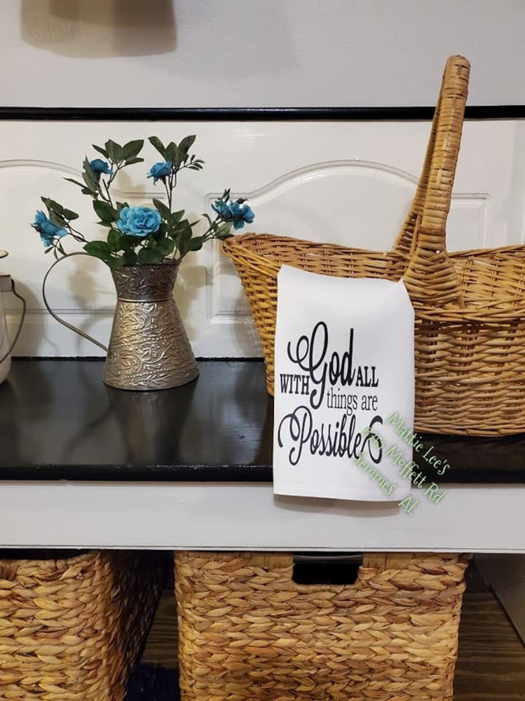 Prayer - Kitchen Towel and or BBQ - With God All Things Are Possible ...
