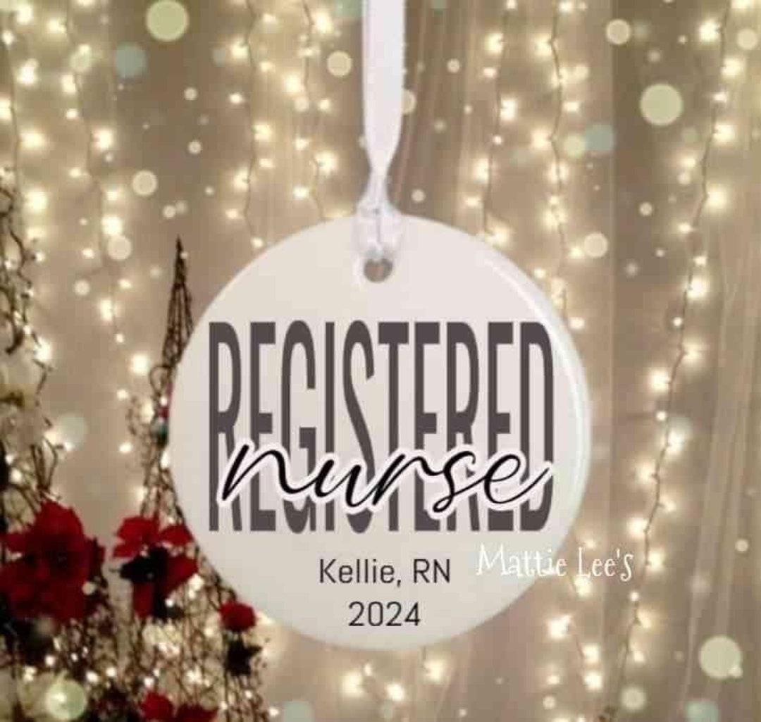Personalized. Registered Nurse Ornament, RN, LPN, Nurses Week Gift ...