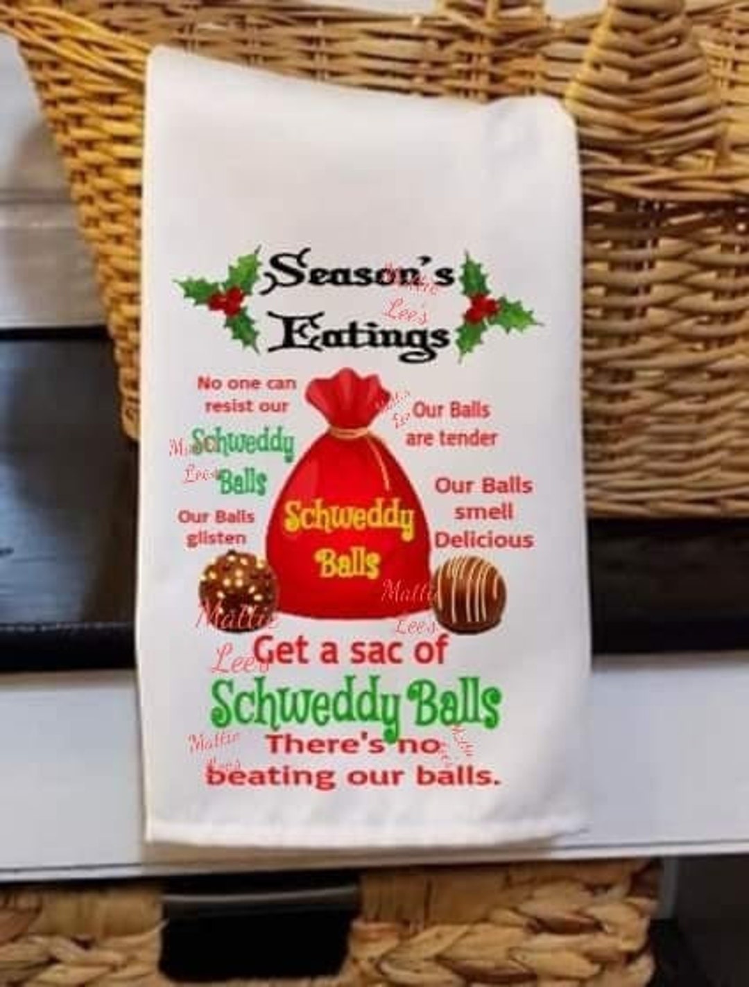 Schweddy Balls Kitchen Towel, Sassy Hostess Gift - Etsy