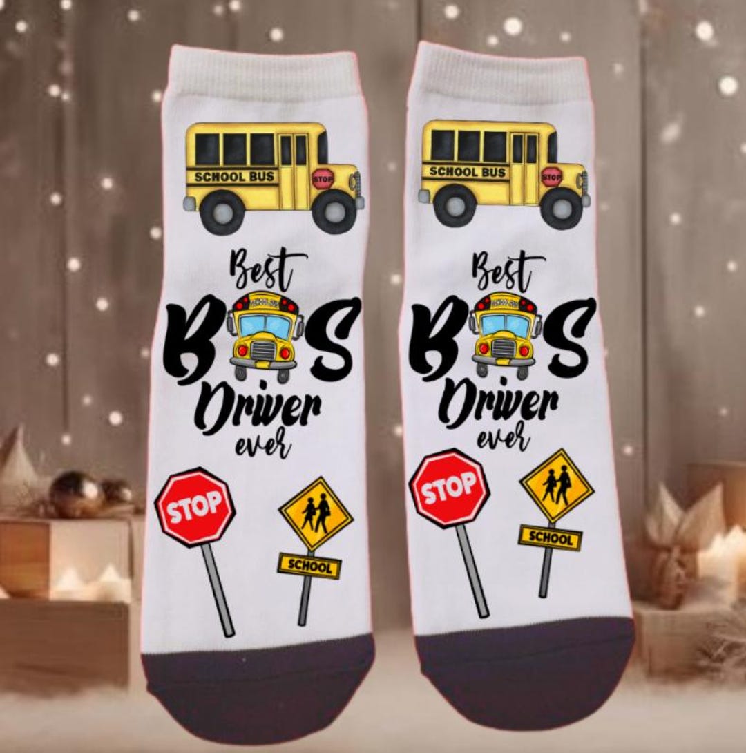 School Bus Driver Socks, Custom Adult Ankle Socks - Etsy
