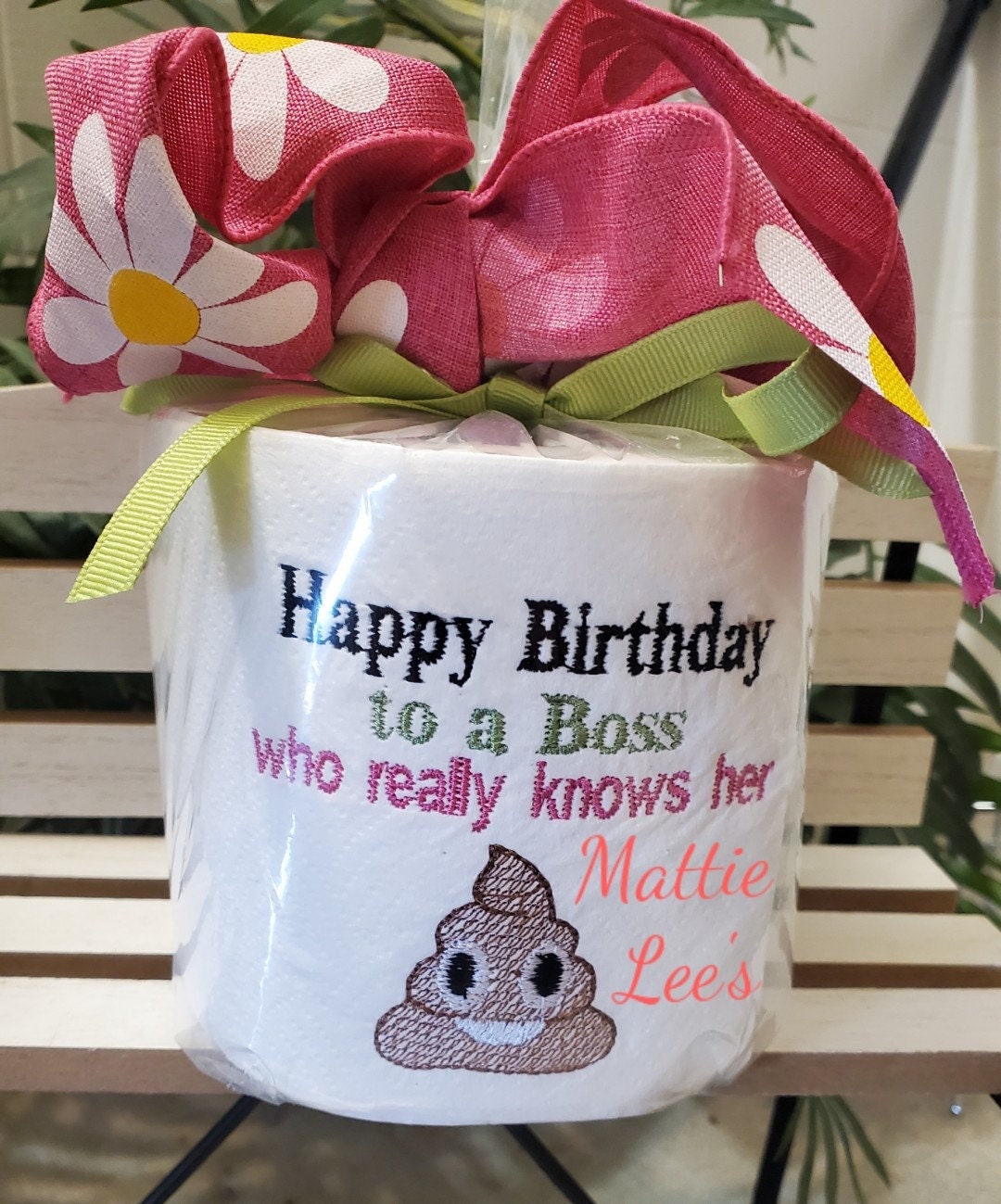 Monogrammed Funny Toilet Paper. Boss Birthday. Can Be Male or Female ...