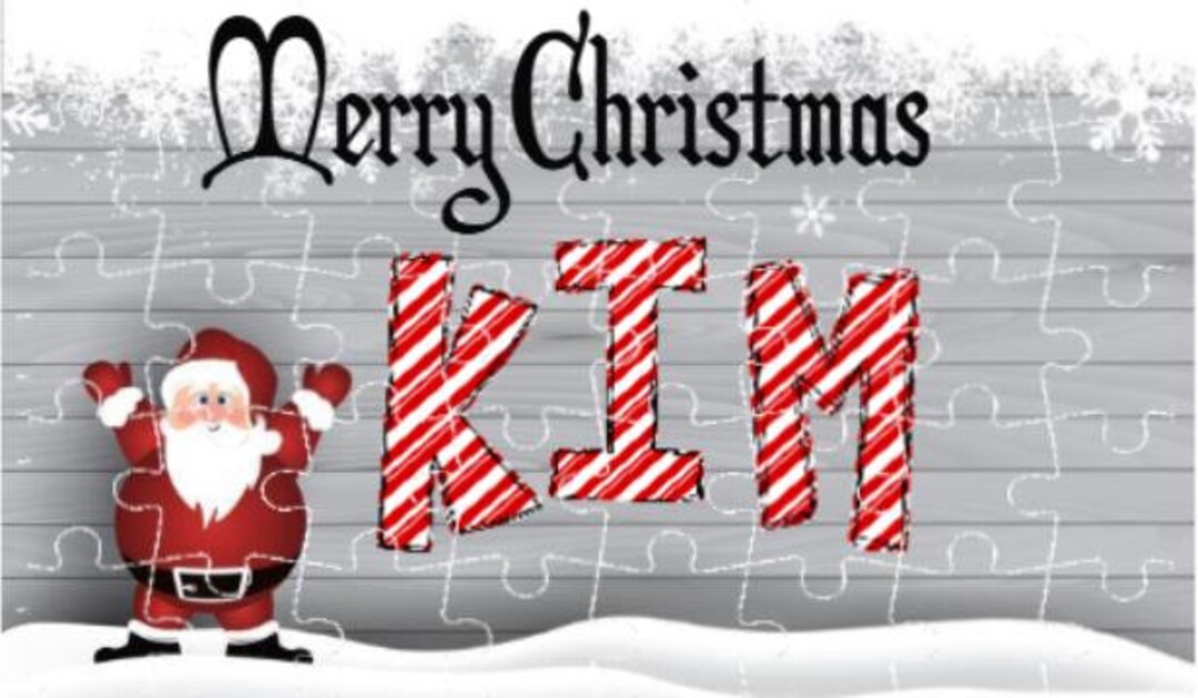 Christmas Name Puzzle Custom Puzzle Personalized Puzzle. Gingerbread ...