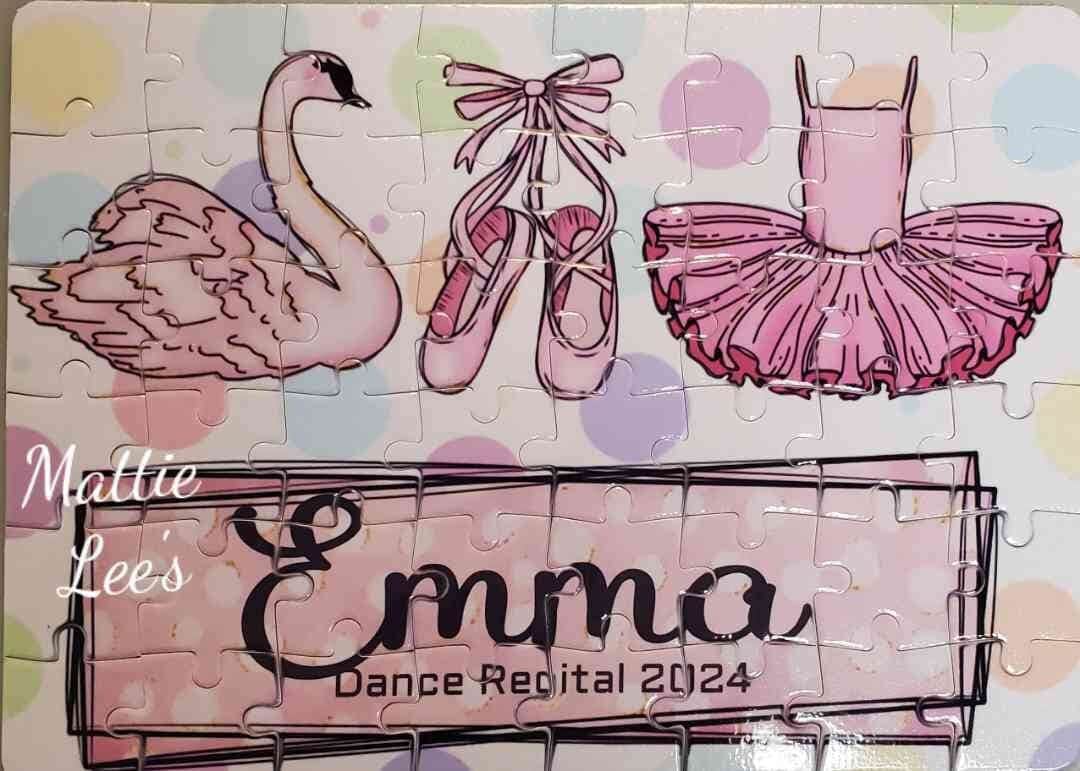 Ballet Name Puzzle - Custom Puzzle - Personalized Puzzle. Dance Recital ...