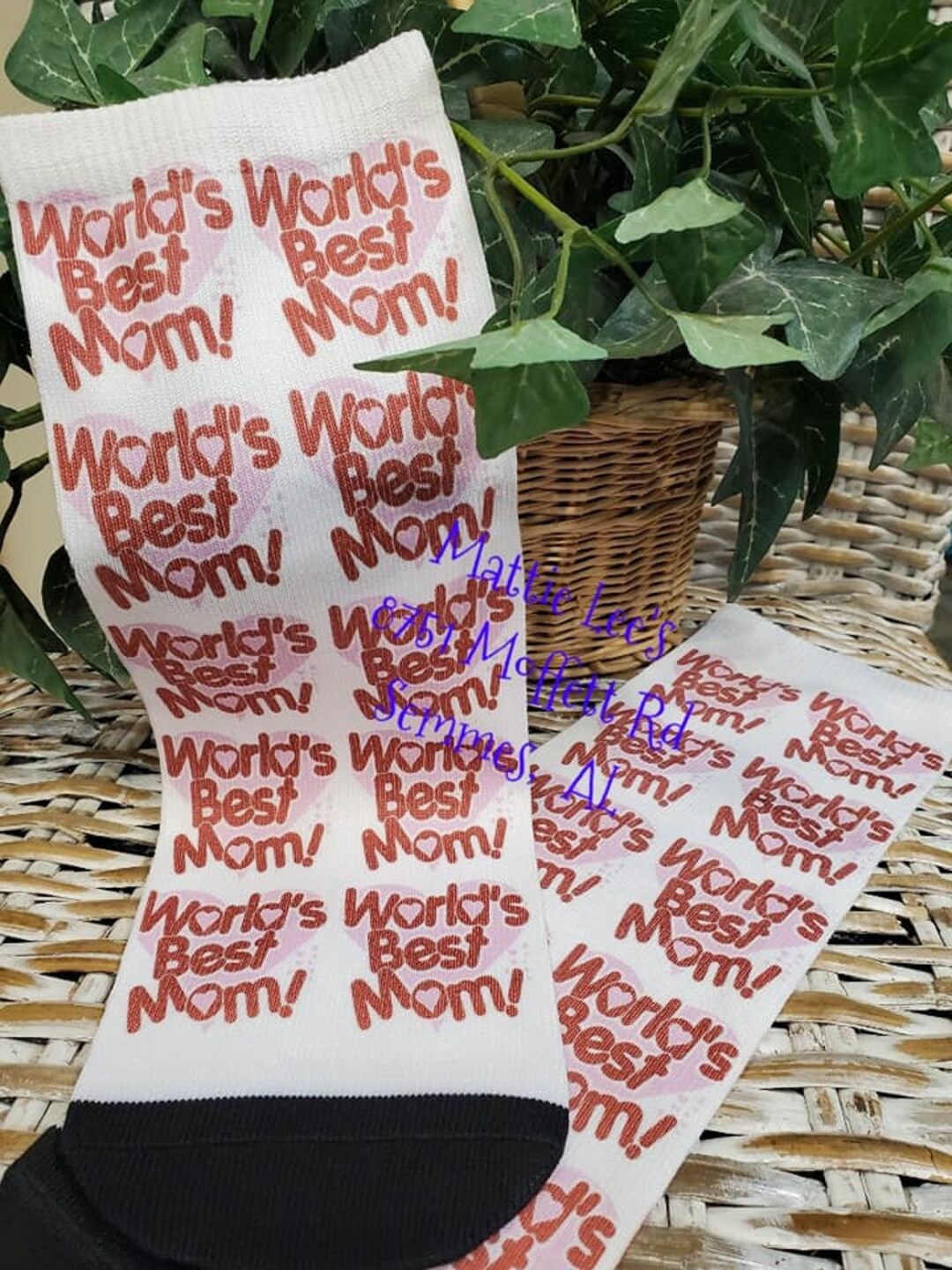 Mom Theme Custom Adult Dress Ankle Socks With a Message. Word's Best ...