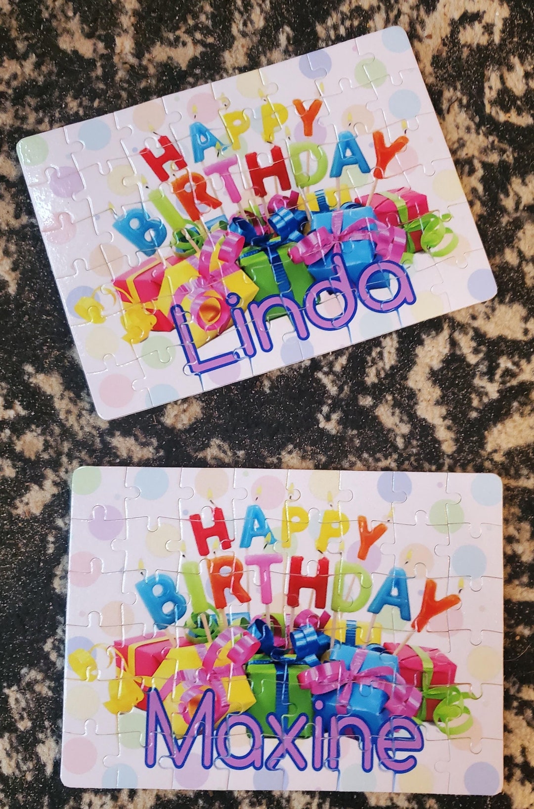 Happy Birthday Name Puzzle Personalized Puzzle Happy Birthday Theme ...