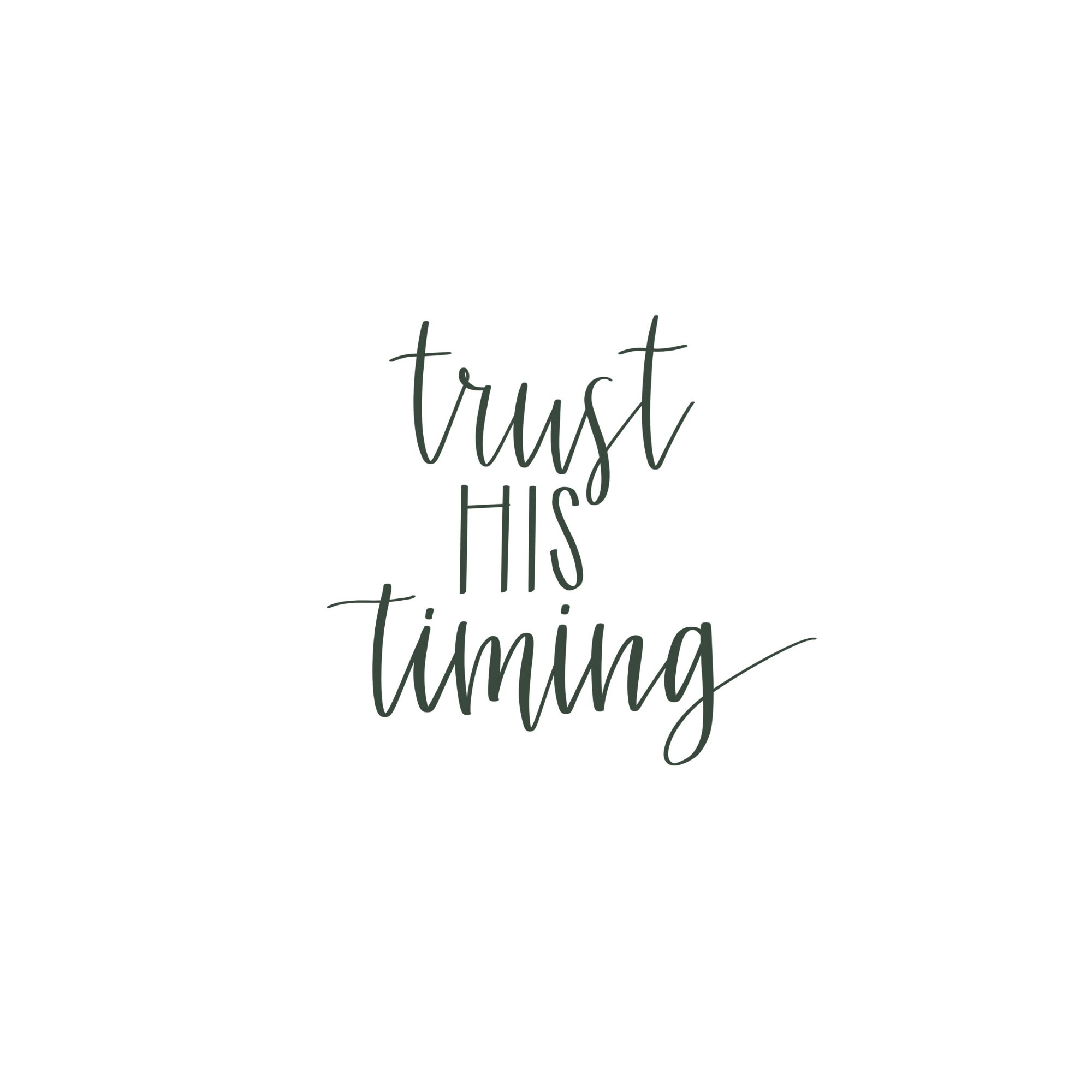 Trust His Timing Christian Printable Art Quote You Can Print - Etsy