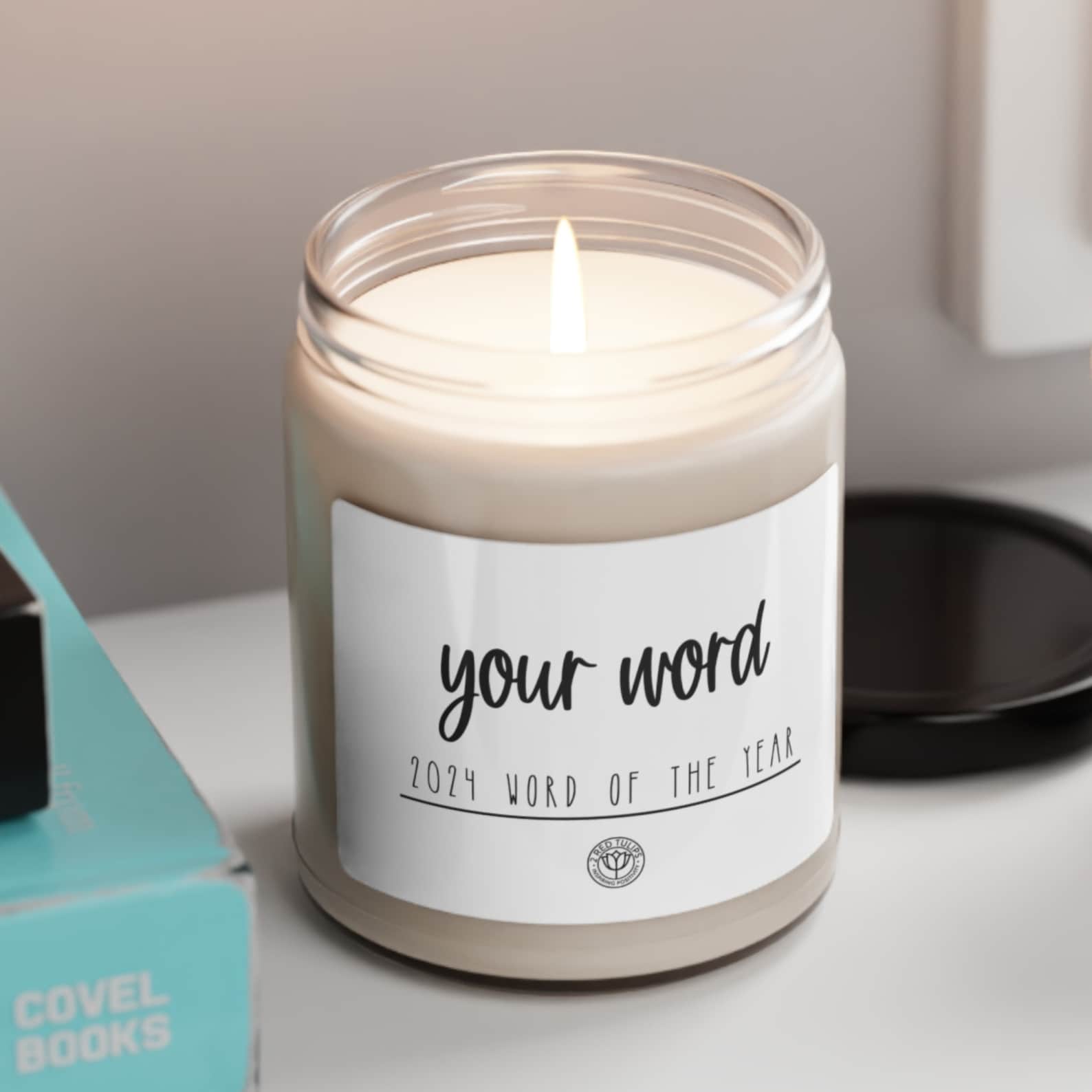 Custom Word Candle, Personalized Candle, Word of the Year, New Year ...