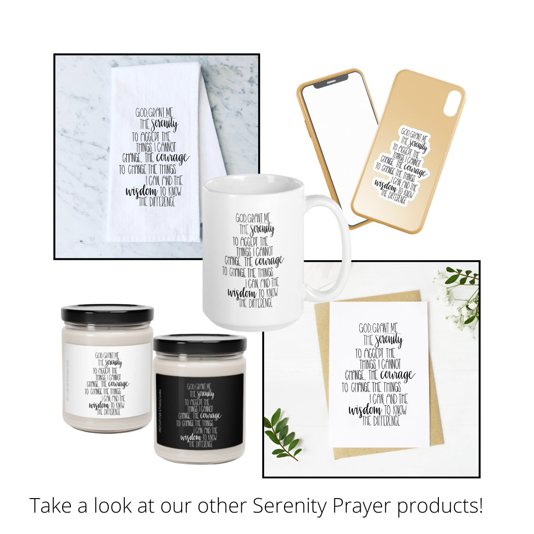 Serenity Prayer Printable Art, AA Recovery PDF and PNG Prints ...