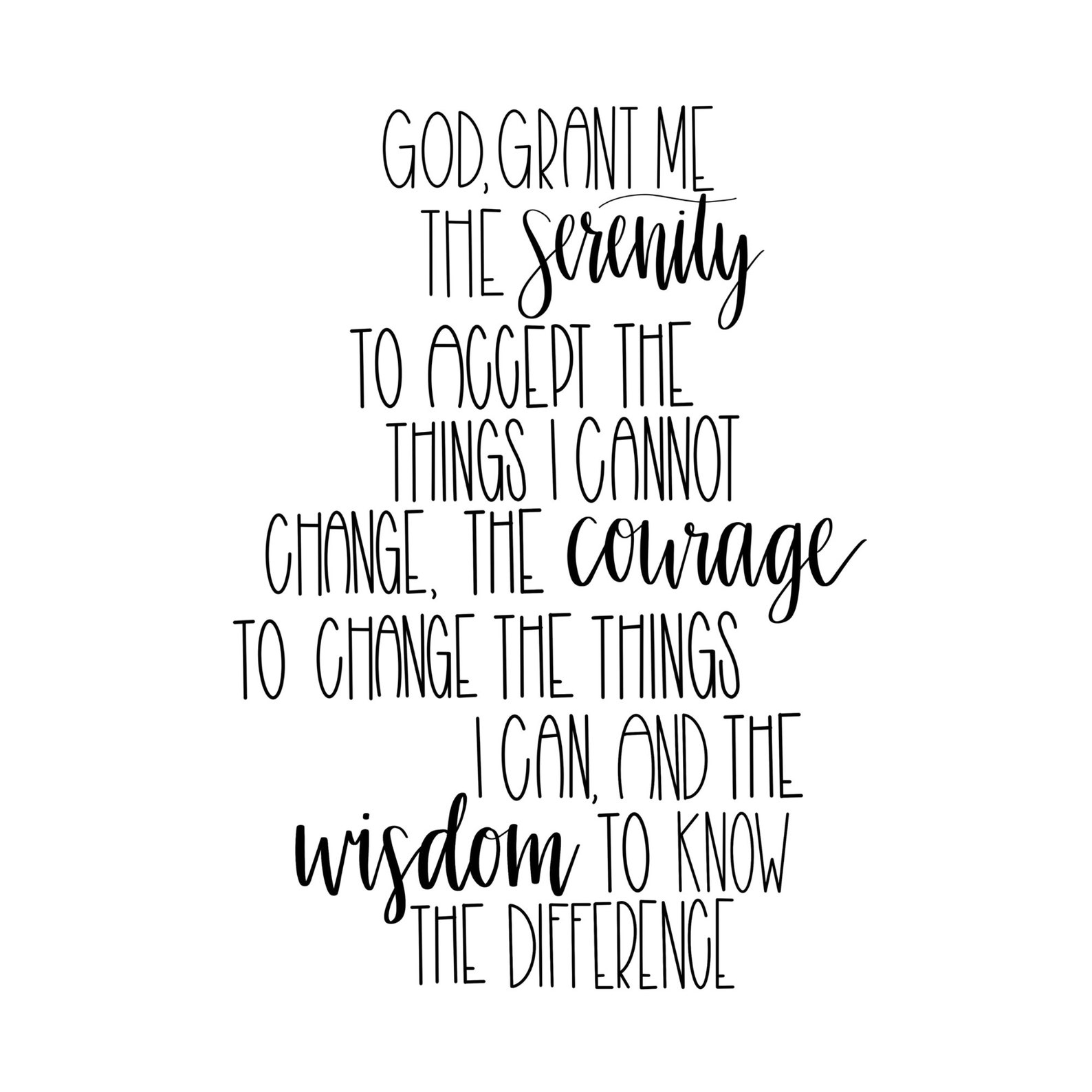 Serenity Prayer Sticker Recovery Sticker Sobriety Sticker 12 | Etsy