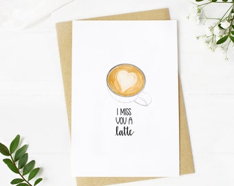 Miss You a Latte - Etsy