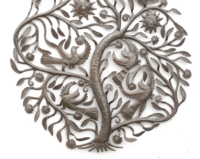 Handmade Home Garden Decor, Sunny Tree of Life, Recycled Metal Art ...
