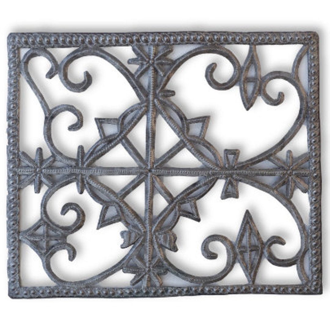 Haitian Voodoo Ogun Veve, Metal Wall Hanging Art, One-of-a-kind 17x20.5 ...