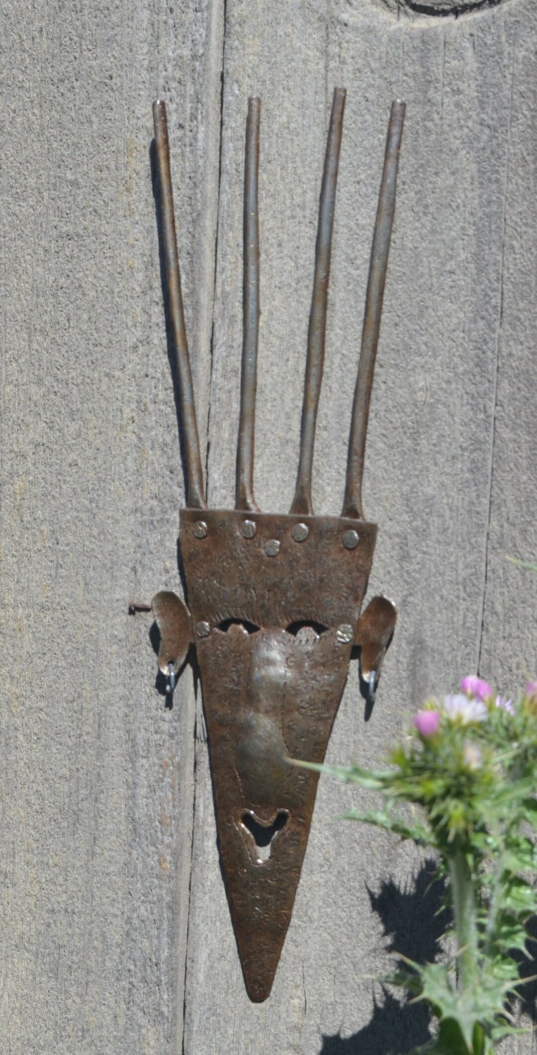 Garden Mask, Spiked Jones, Wall Hanging Art, Indoor or Outdoor ...