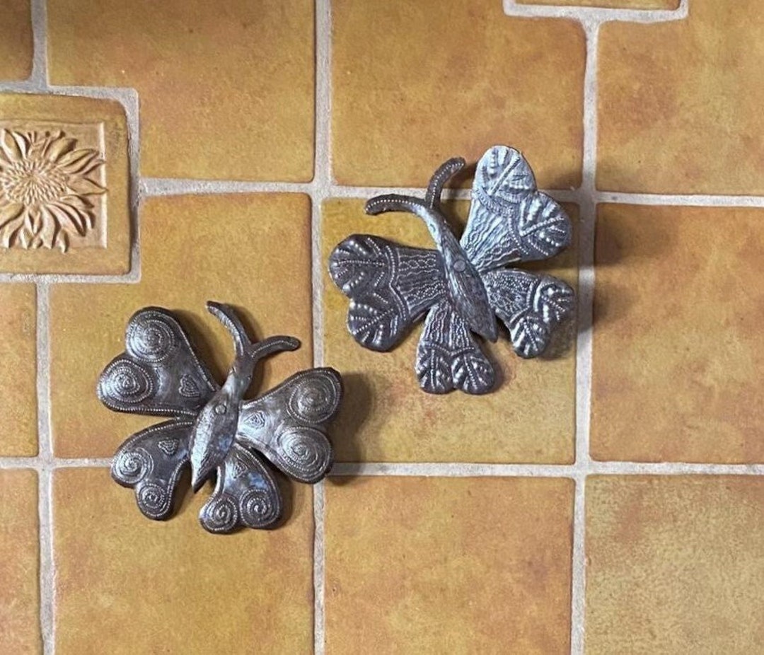 Garden Butterflies Decorative Spring Artwork set of 5 - Etsy