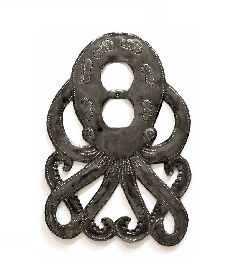Handmade Haitian Metal Art Octopus Outlet Switch and Rocker | Etsy