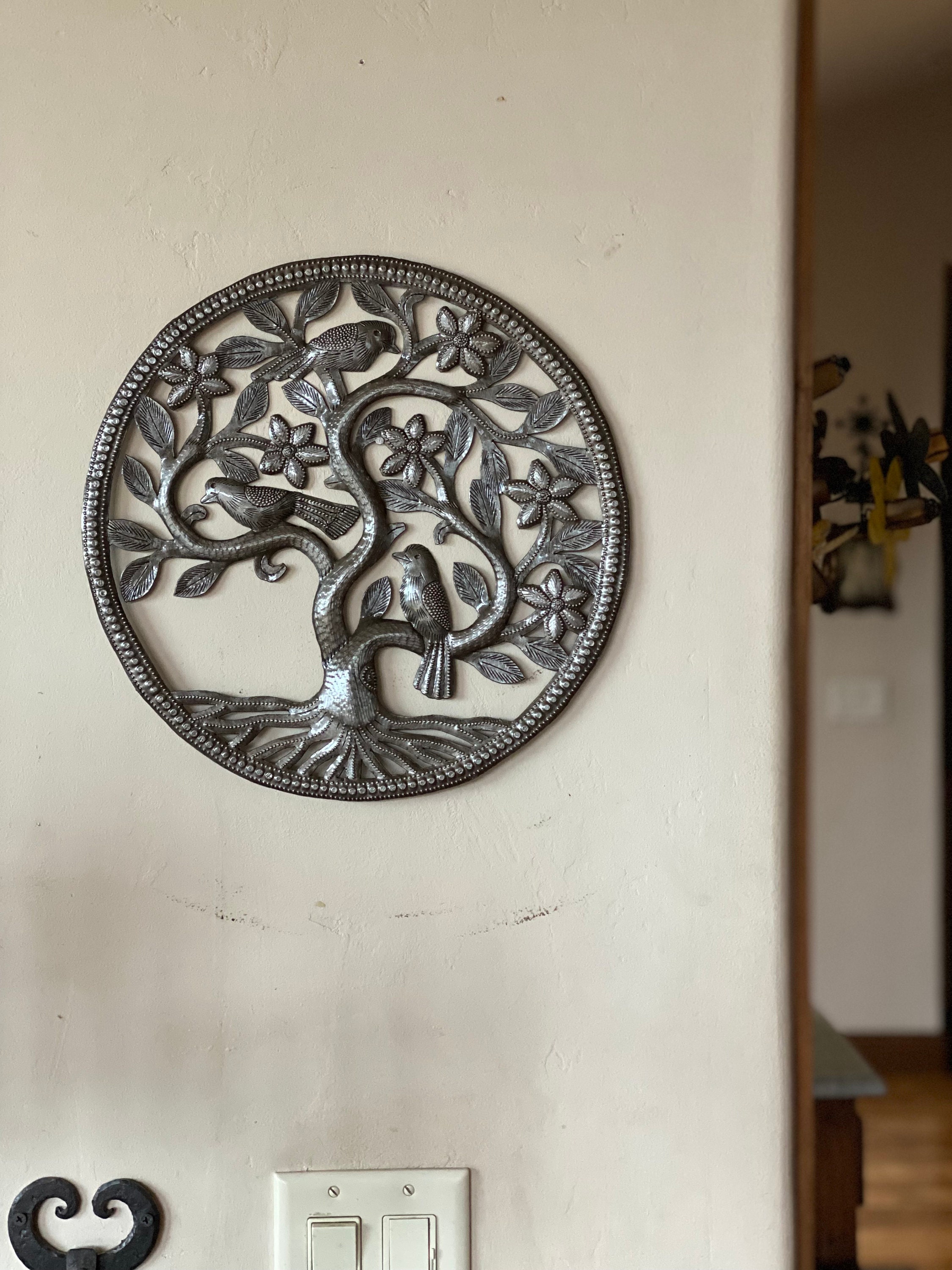 Small Round Frame Tree with Birds Decorative Garden Trees | Etsy