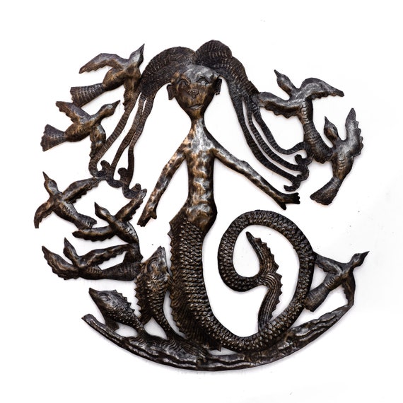 Home Décor Wall Décor Handmade Haitian Decor Mermaid & Bird Voodoo ...