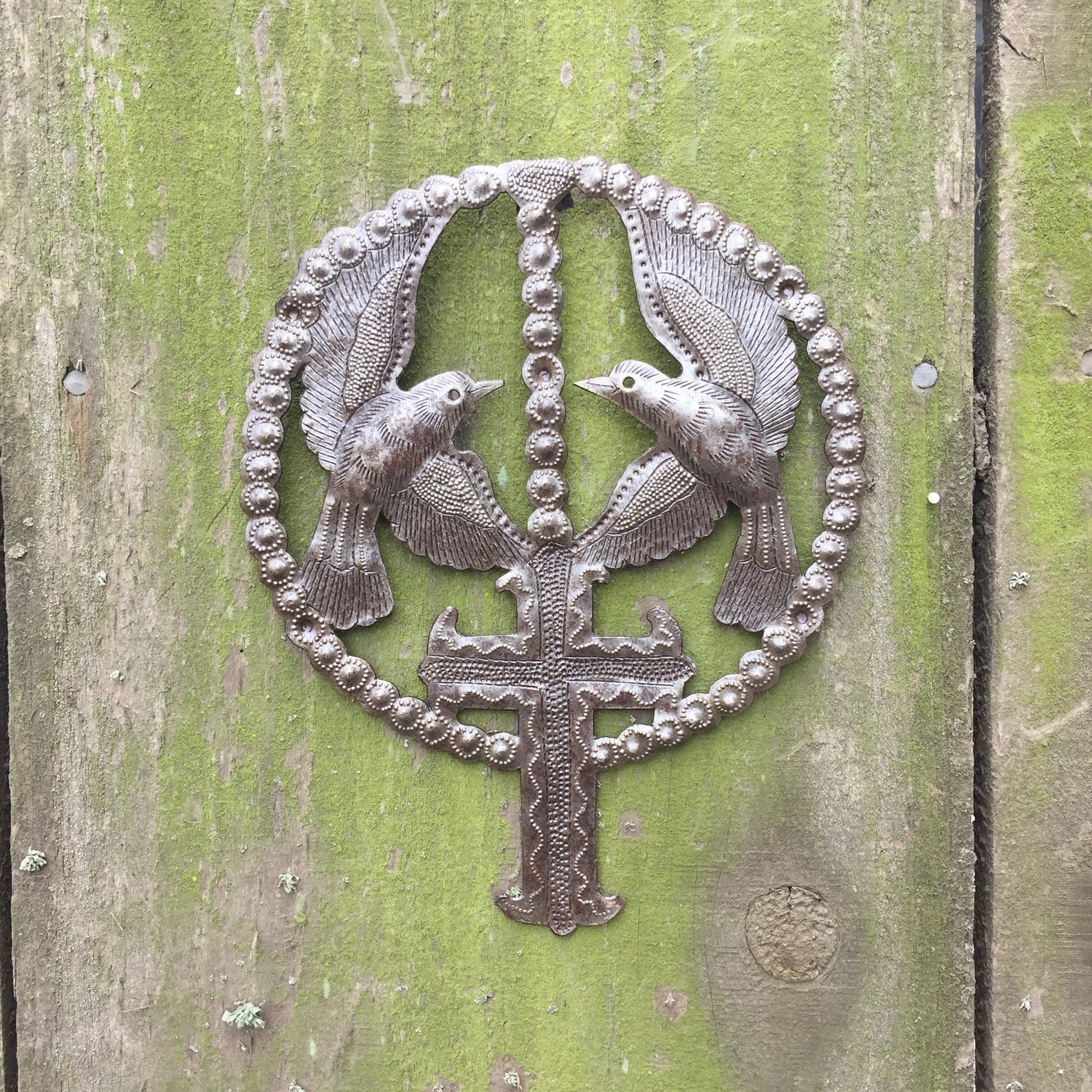 Metal Holy Rosary Birds and Cross Devotional Art Love - Etsy