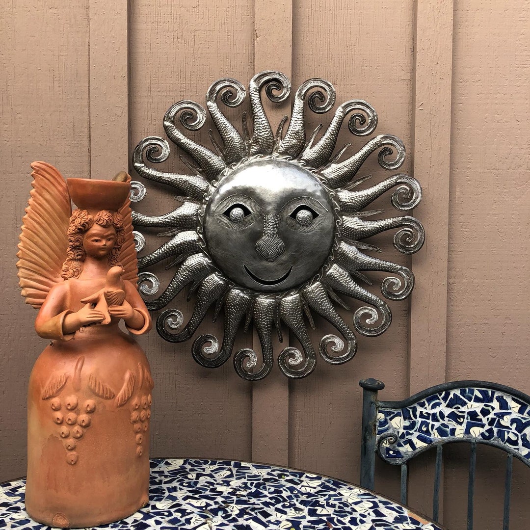 Sun Rays Wall Hanging Sculpture, Indoor or Outdoor, Elegant and Classy ...