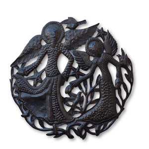 Dancing Angels, Original Wall Hanging Artwork, Quality Rustic Haitian ...