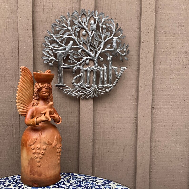 Family Word Sign With a Tree of Life Metal Wall Hanging - Etsy