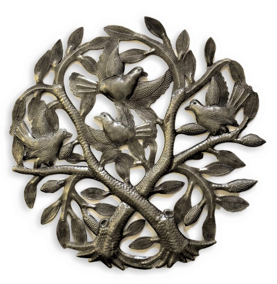 Small Round Double Tree With Birds, Family Tree, Decorative Garden ...