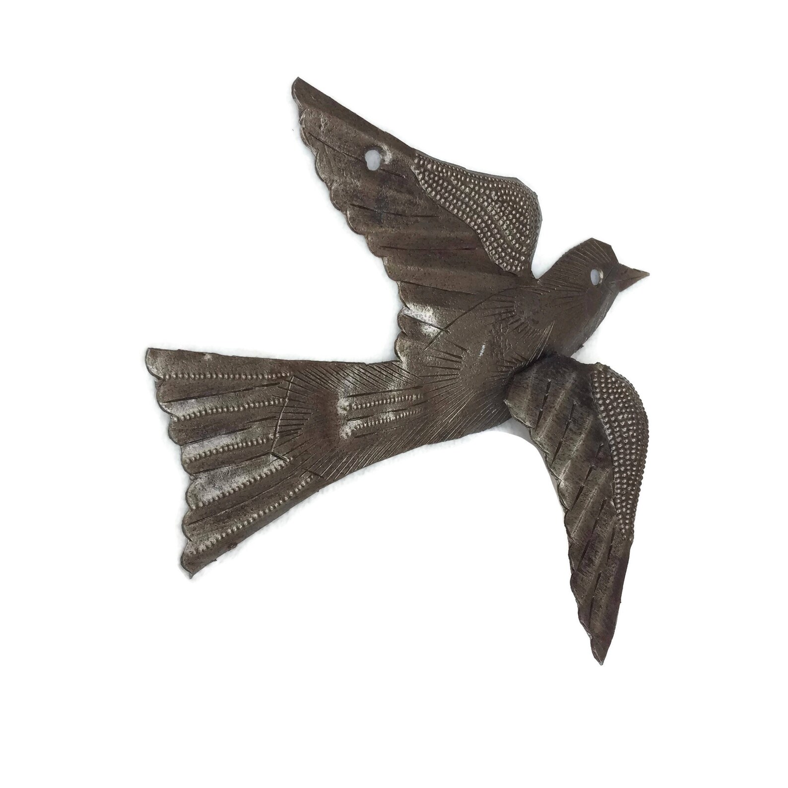 Small Metal Accent Bird, Decorative Wall Hanging Figurine, Bird Lovers ...